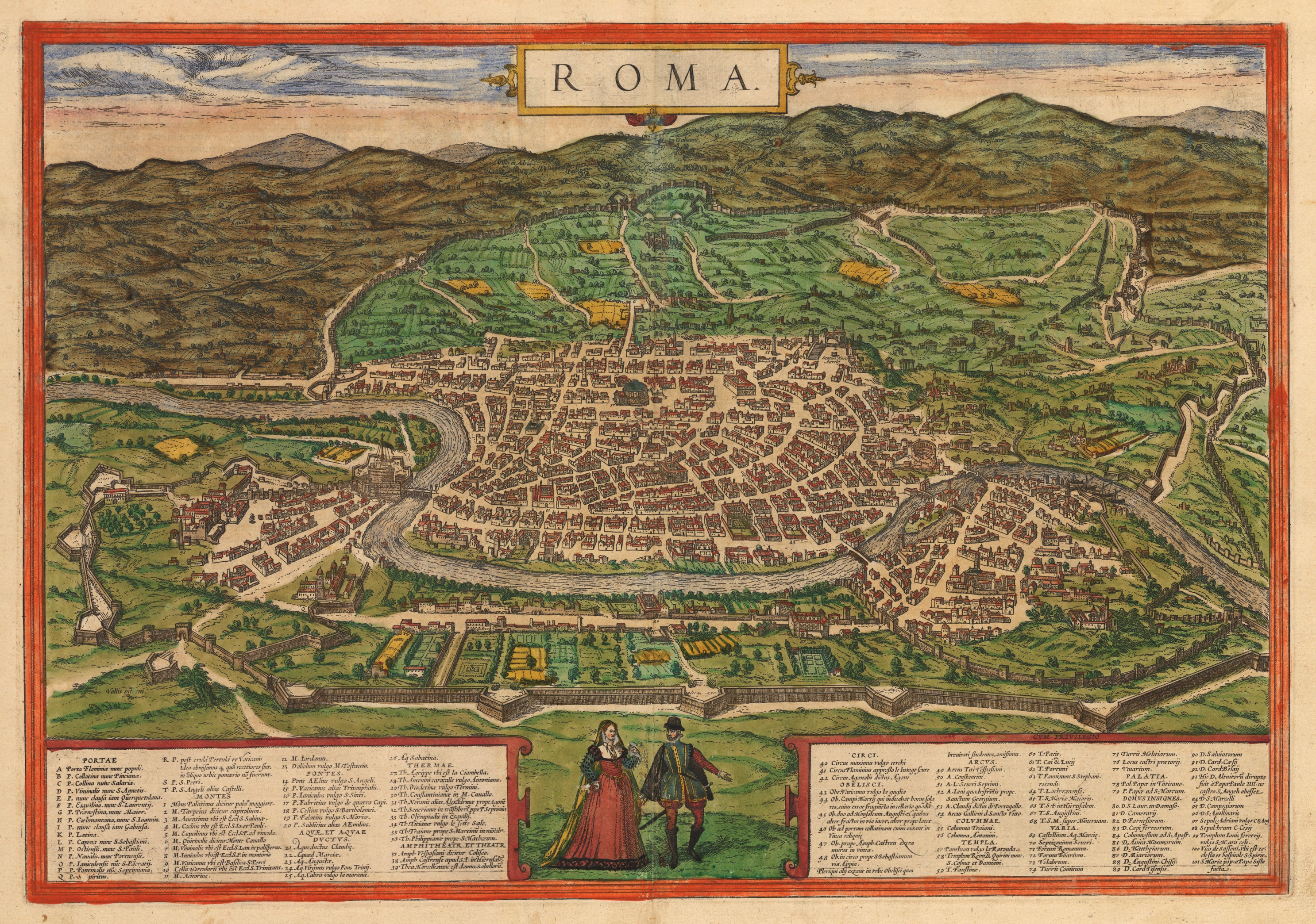 Old Rome Map 1893 Map Of OLD ROME, In The Era Of The EMPERORS