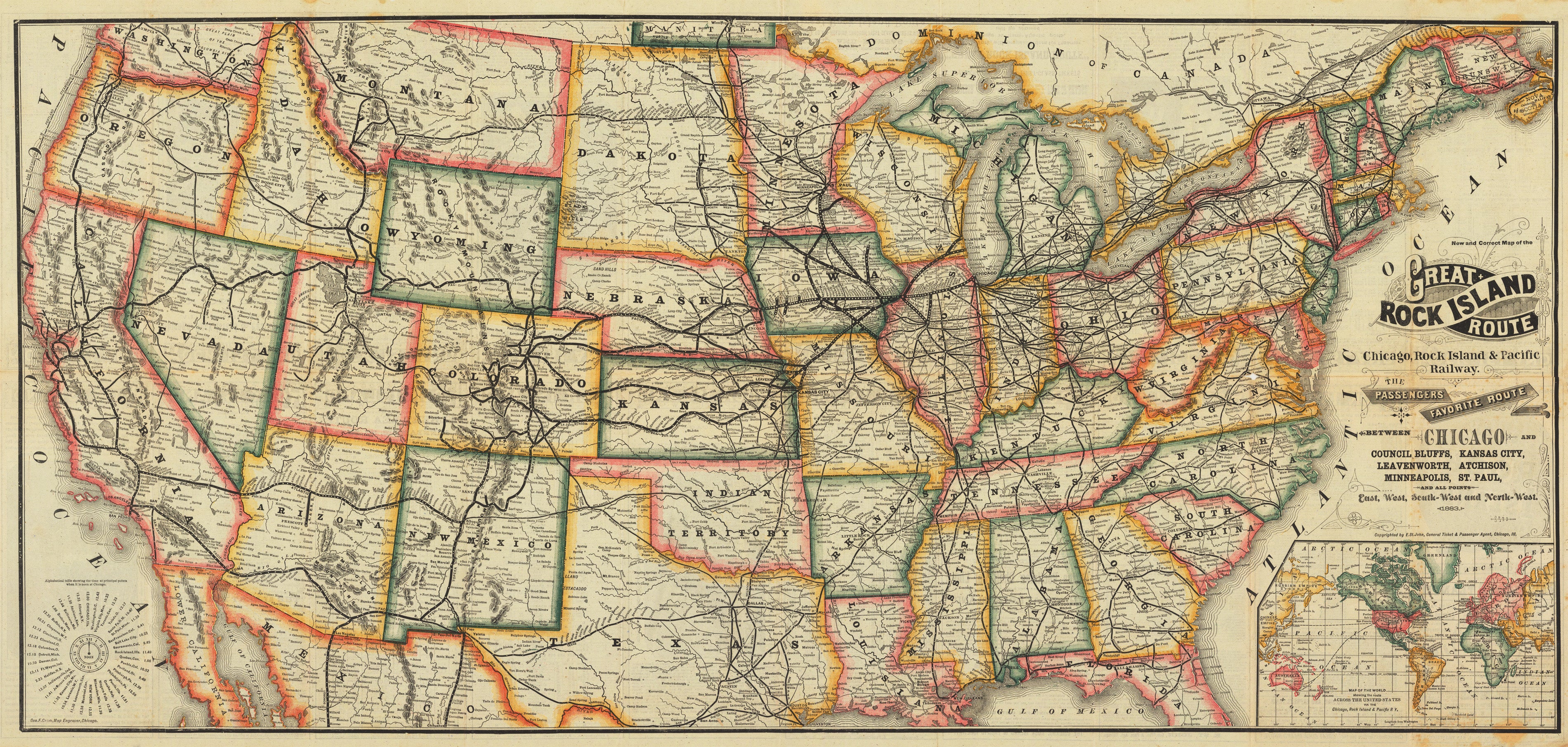 Vintage United States Hwy Map 30,980 United States Highway Map Stock