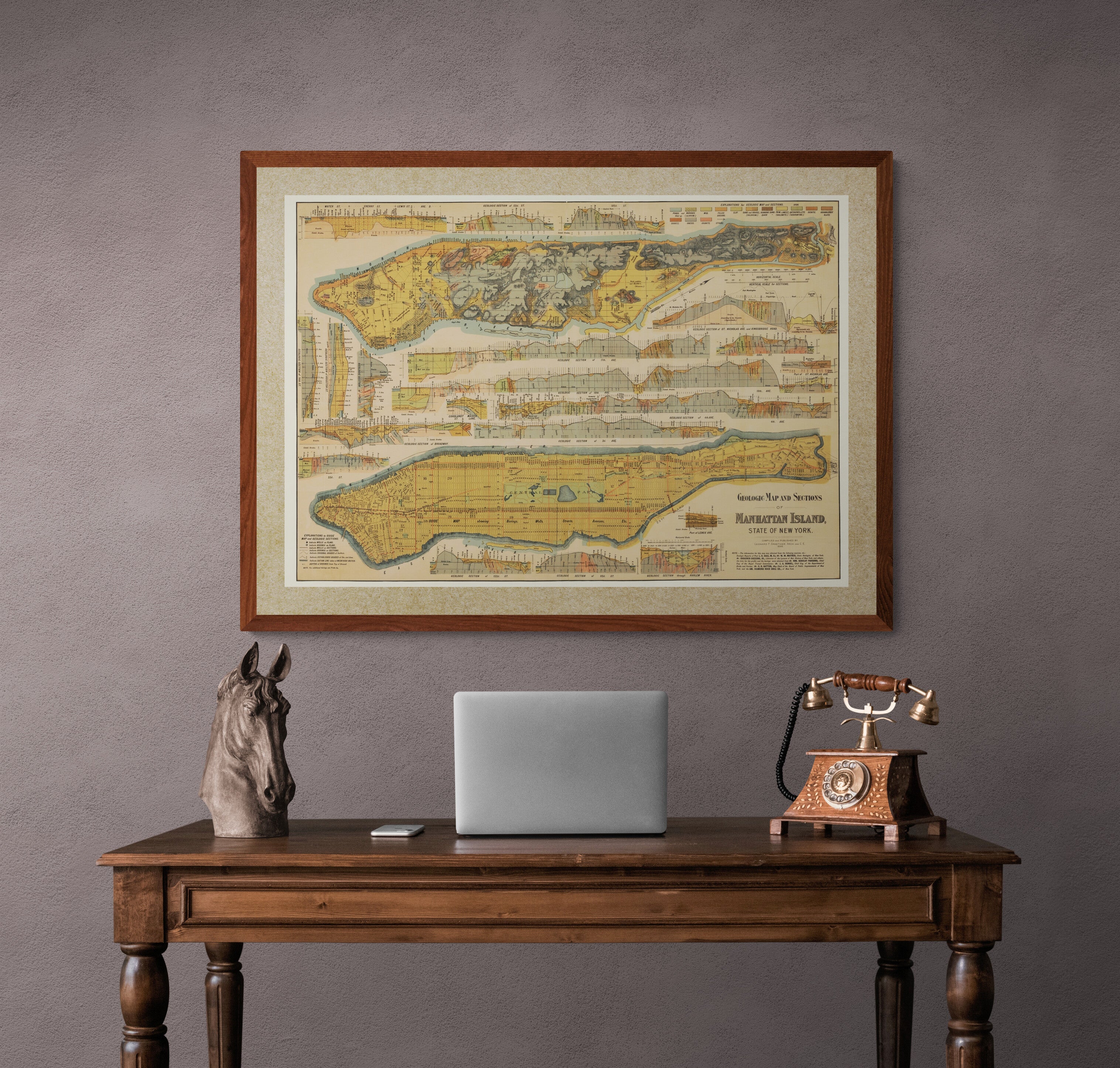Geologic Map and Sections of Manhattan Island State of New York – the ...