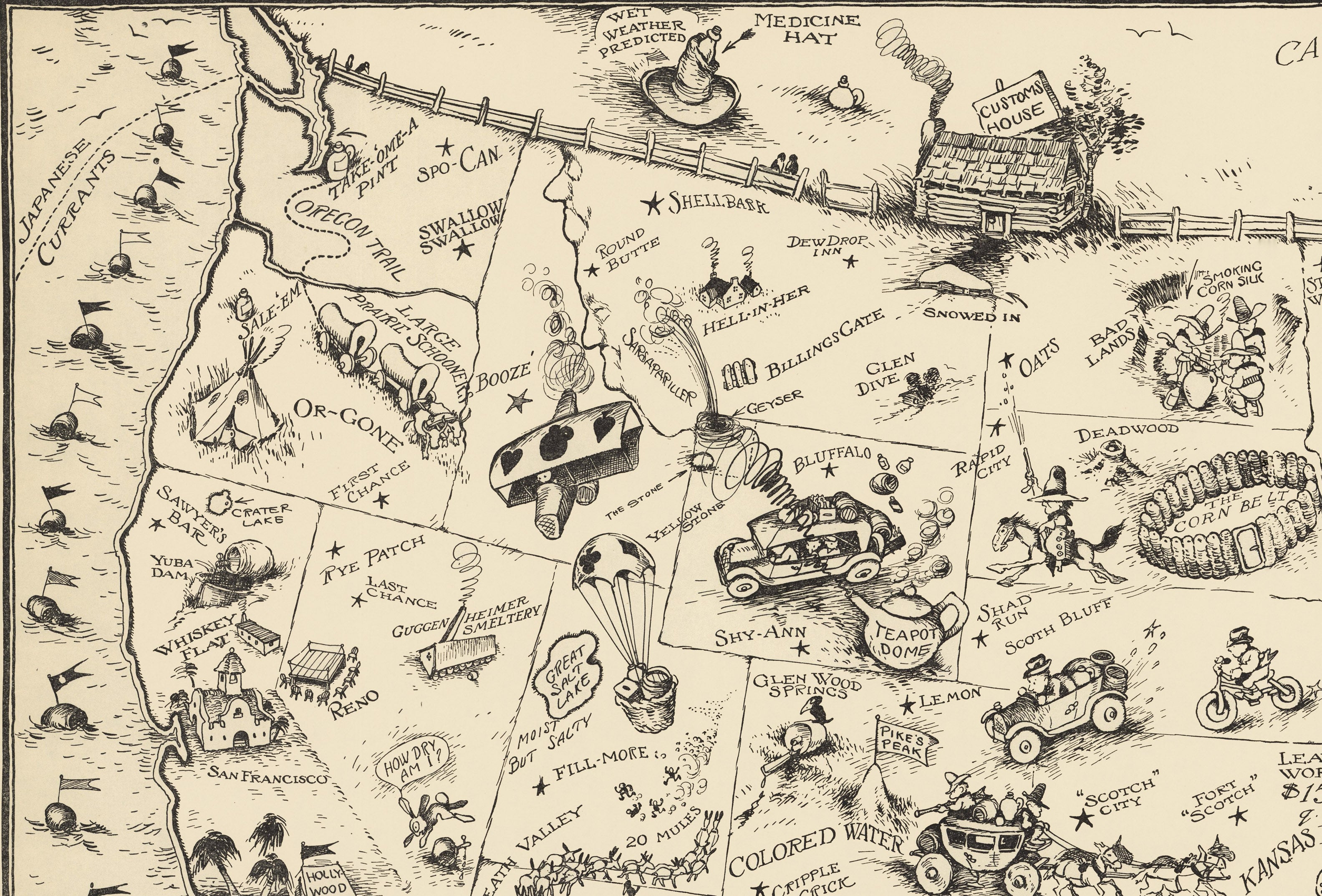 Bootlegger's Map of the United States by: McCandlish, 1926 – the ...