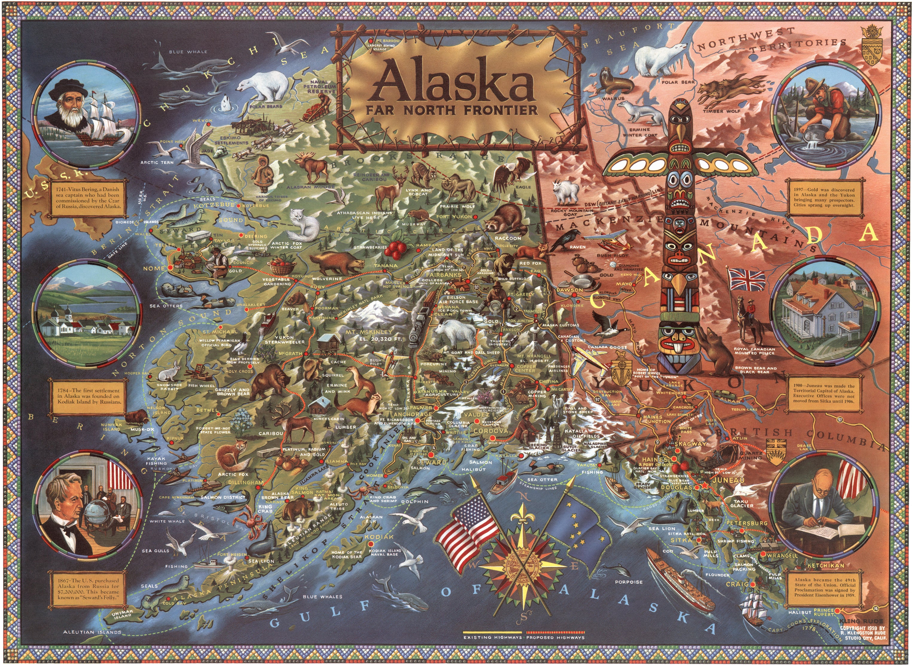 Alaska Gold Map