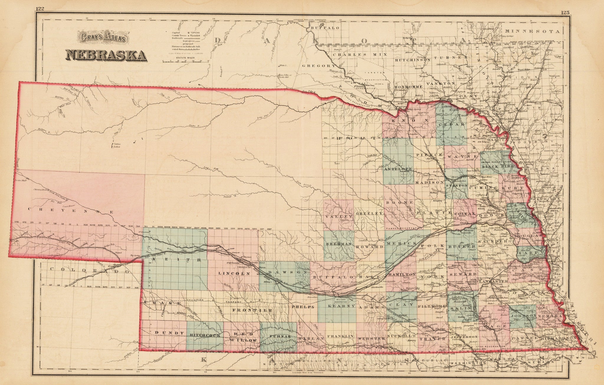 Vintage Map of Gray's Nebraska : theVintageMapShop.com – the Vintage ...