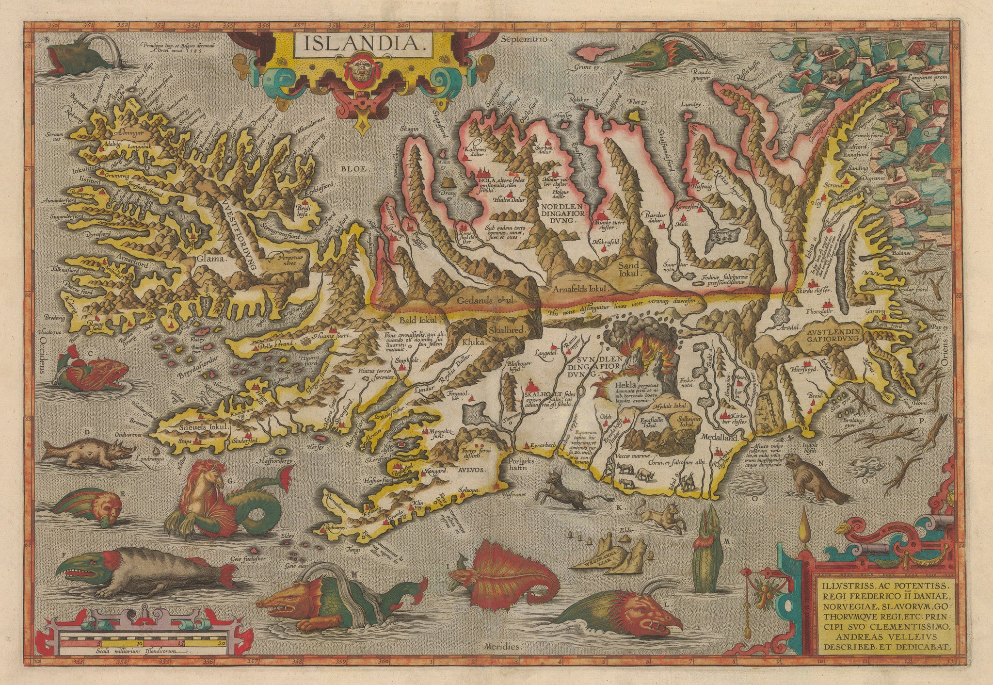 1585 Islandia by: Abraham Ortelius -theVintageMapShop.com – the Vintage ...